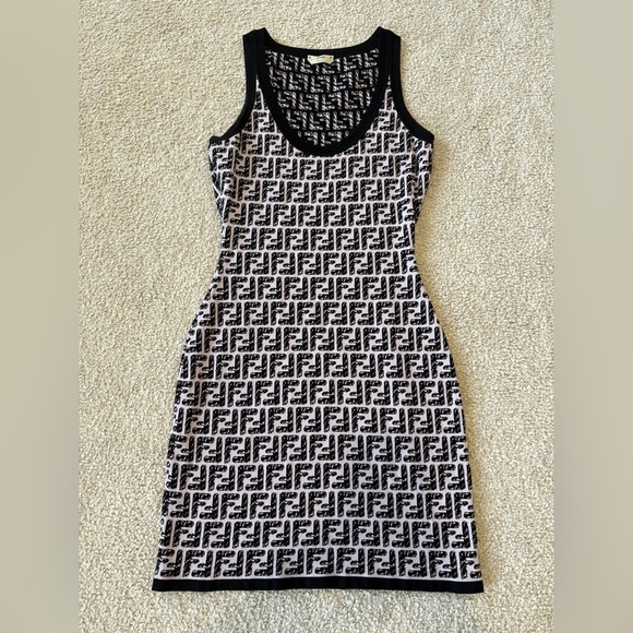 Fendi | Dresses | Fendi Logo Bodycon Dress | Poshmark